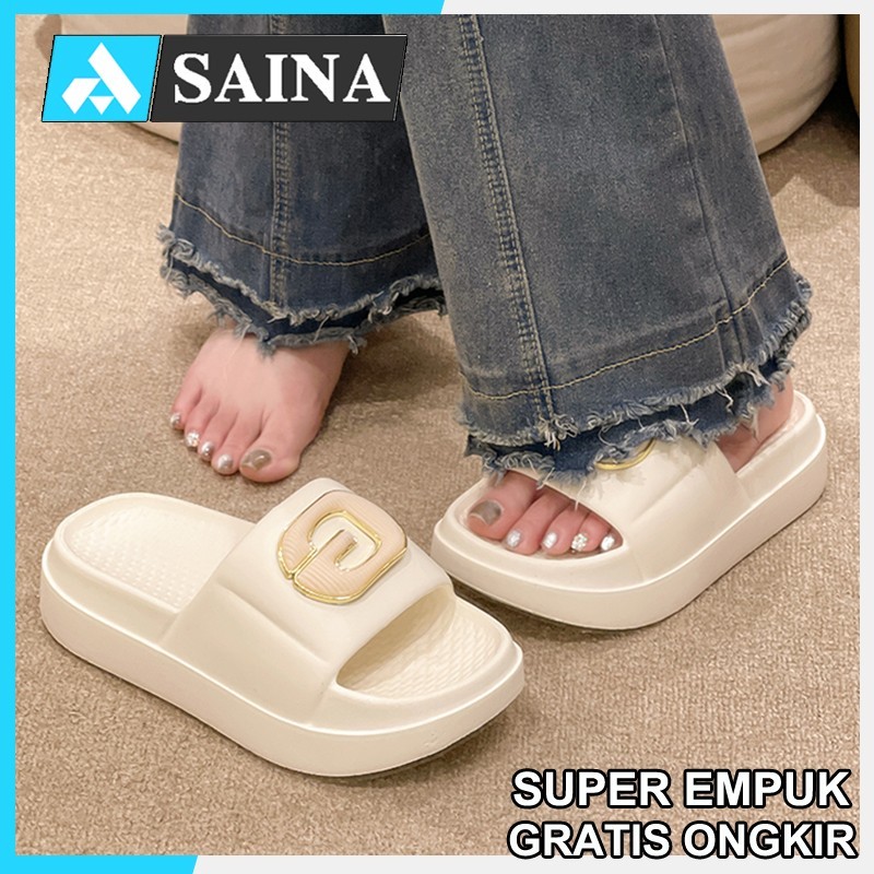 Jual Sandal Wedges Wanita Platform Tebal EVA Korea Premium Sendal ...