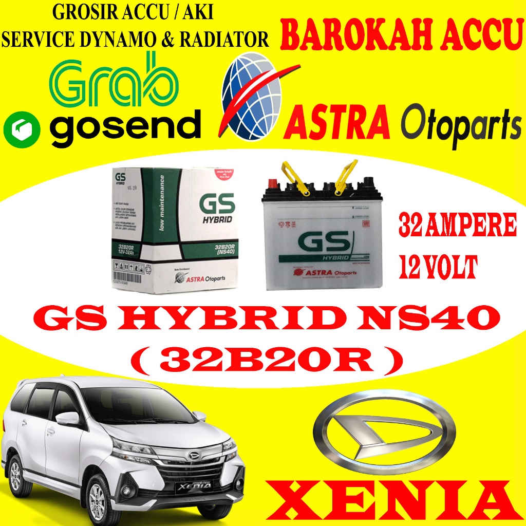 Jual AKI MOBIL DAIHATSU XENIA GS HYBRID NS40 / 32B20R , 32 AH ASTRA OTOPARTS | Shopee Indonesia