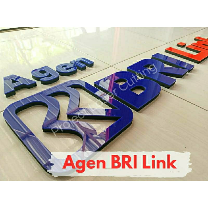 Jual AGEN BRI LINK Logo akrilik / Logo Agen BRI Link/Letter BRI LINK ...