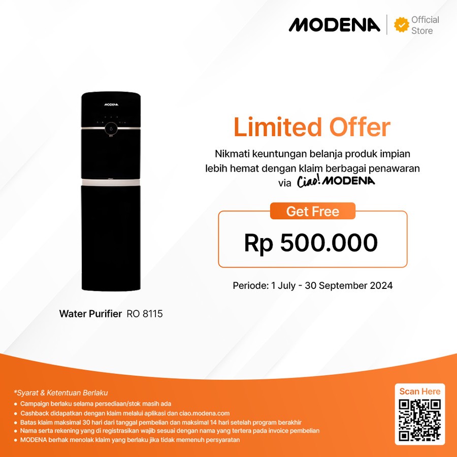 Jual Modena RO 8115 - water purifier hot & cold touch screen dispenser air | Shopee Indonesia