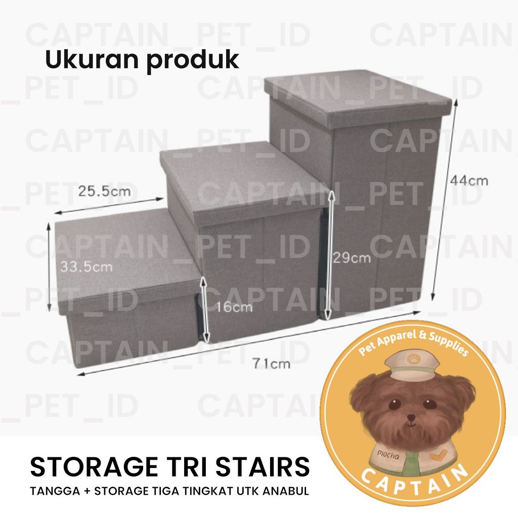 Jual PET STAIRS WITH STORAGE 3 STEP TANGGA ANABUL DENGAN PENYIMPANAN ...