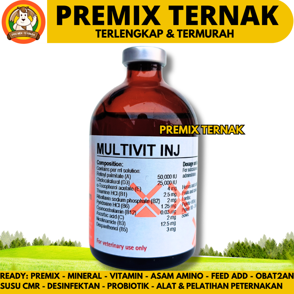 Jual MULTIVIT INJ 100ML DUTCHFARM - Multivitamin Inject Lengkap untuk ...