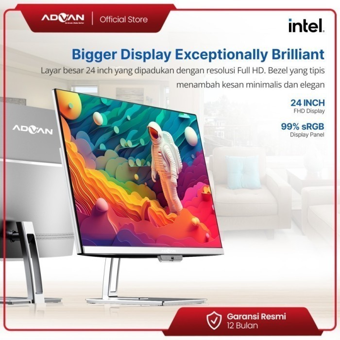 Jual ADVAN AIO ONE PC I5 1240P 8GB 512GB SSD WIN 11 24 INCH FHD ...