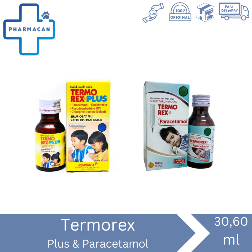 Jual Termorex Plus & Termorex Paracetamol/30 ml/60 ml | Shopee Indonesia