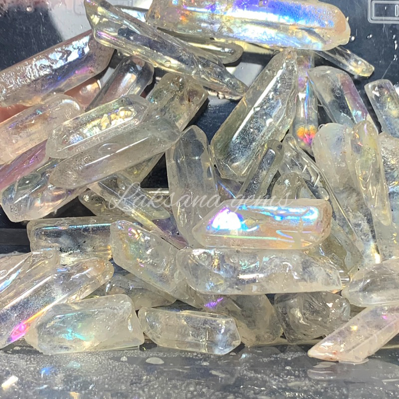 Jual Natural Clear Quartz Aura / Batu Permata Quartz Aura High Quality ...