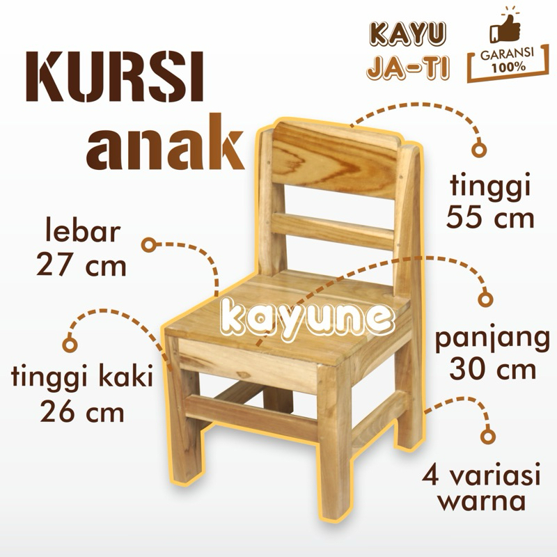 Jual Bangku Kursi Anak Belajar Sekolah TK PAUD Minimalis Material Kayu ...