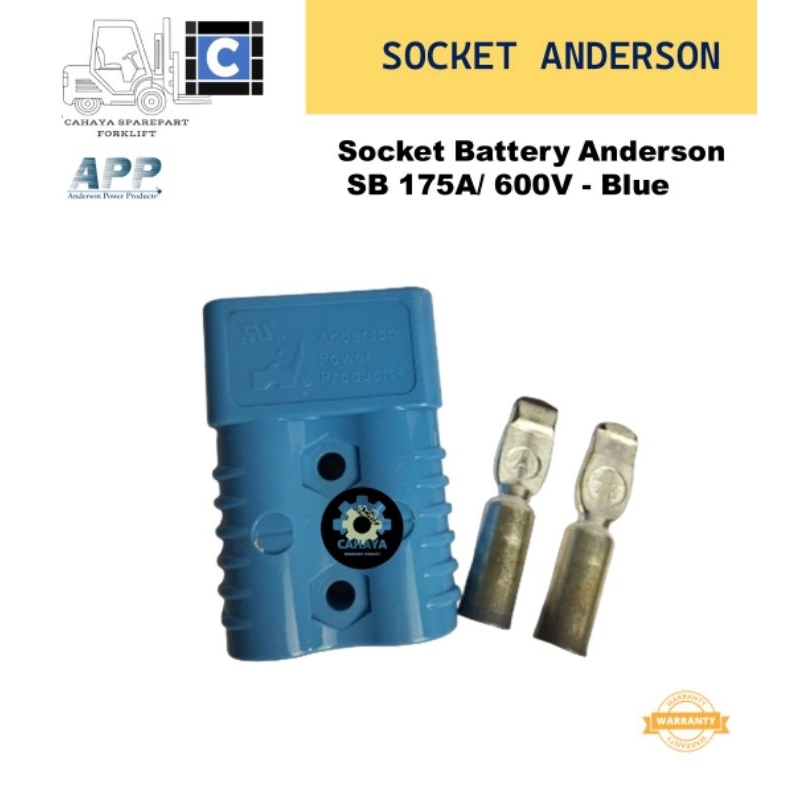 Jual Socket battery Anderson SB 175 600V BLUE ( sparepart forklift ...