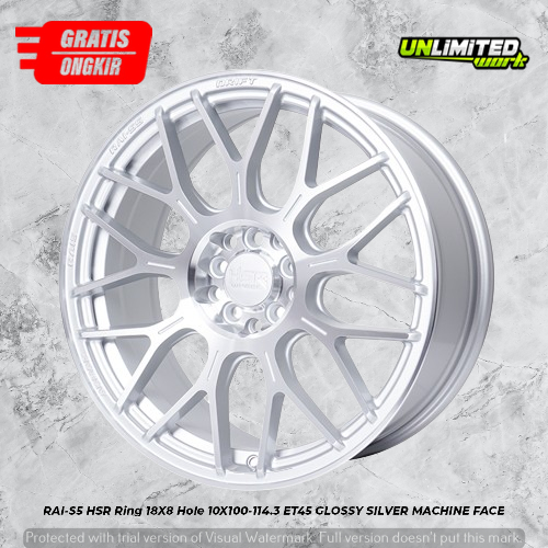 Jual Velg Racing New Avanza Yaris Cross Ring 18 Tipe RAI-S5 HSR R18 ...