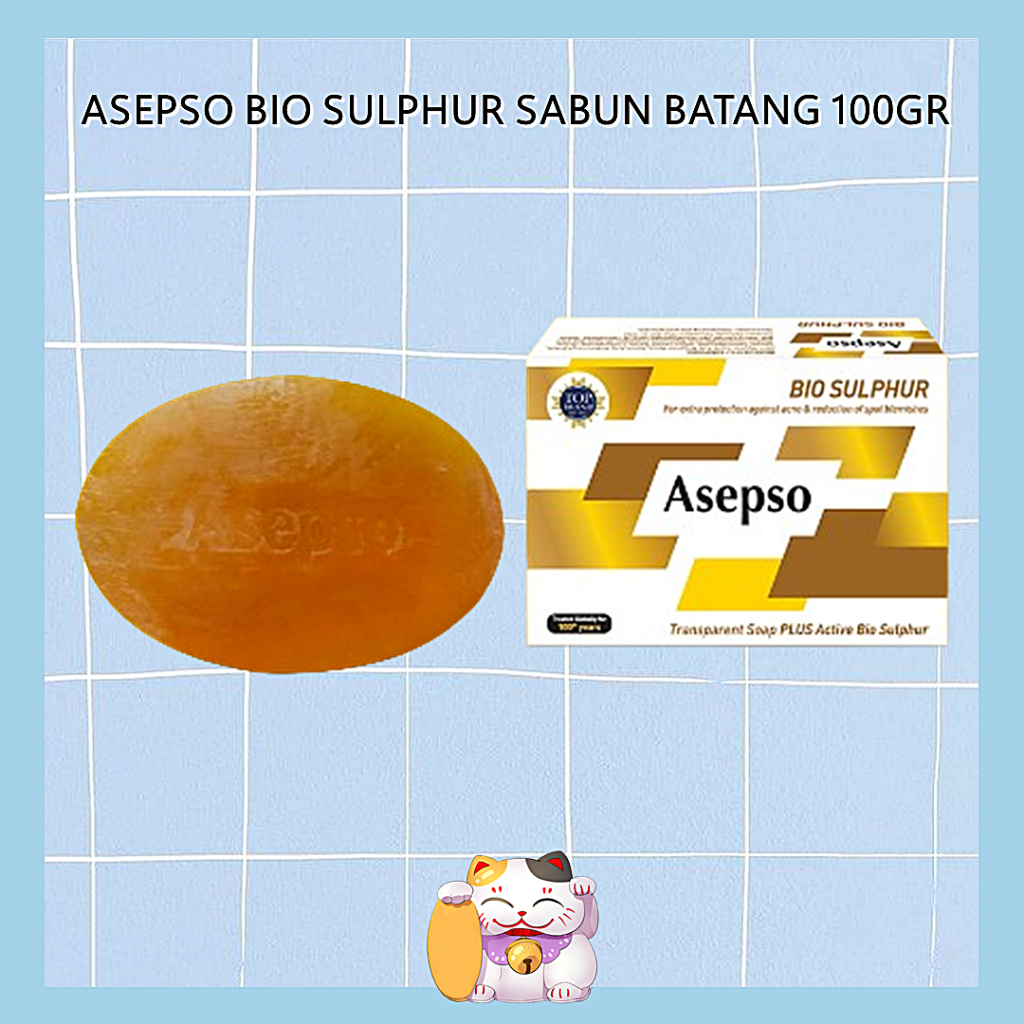 Jual ASEPSO Sabun Batang Soap Bio Sulphur 100gr / Sabun Antiseptik | Shopee Indonesia