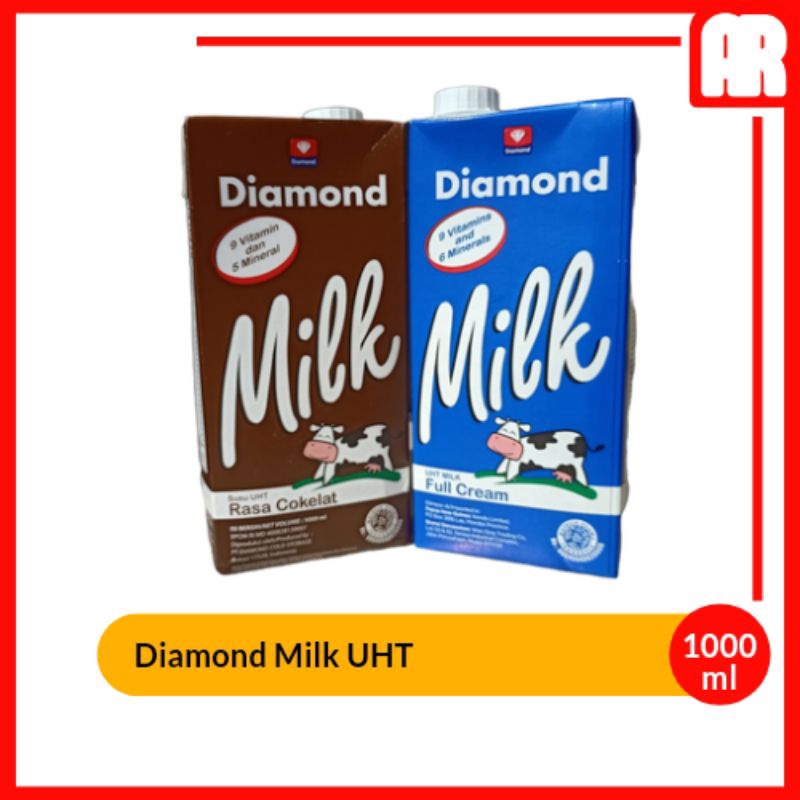 Jual Susu Diamond Milk UHT Full Cream 1lt | AR Ostore | Shopee Indonesia