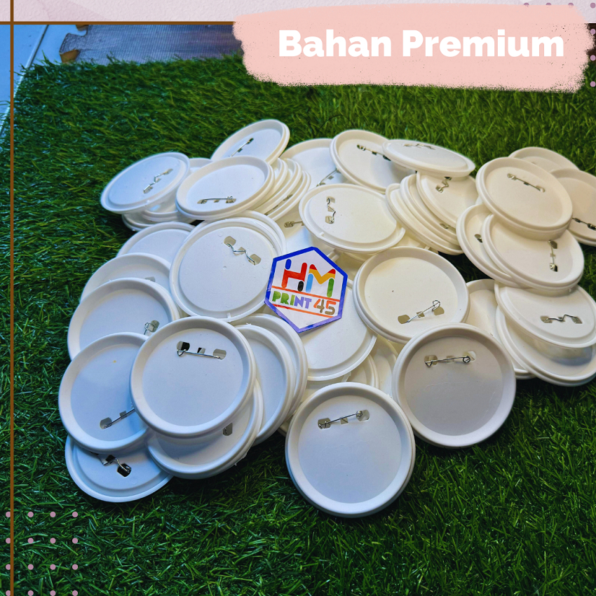 Jual Bahan Baku Pembuatan Pin 75mm, ( Plastik, alumunium) isi paket 50 ...