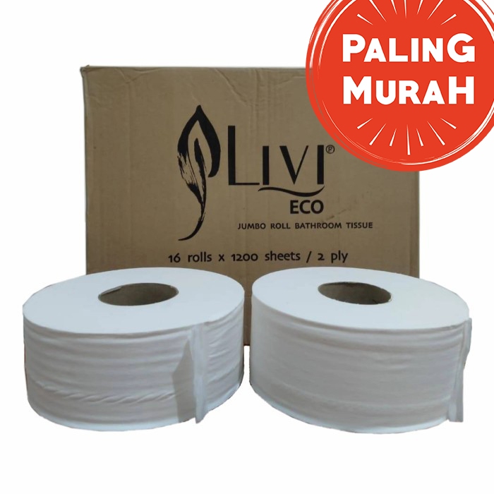 Jual (KARTON) LIVI Tissue Gulung Besar / JUMBO ROLL TOILET (ECO JRT ...