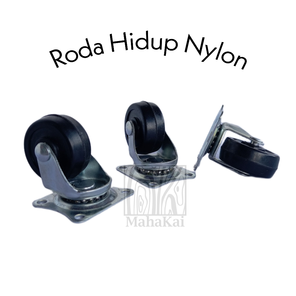 Jual Roda nylon hidup ukuran 1 in roda troli trolley caster kastor ...