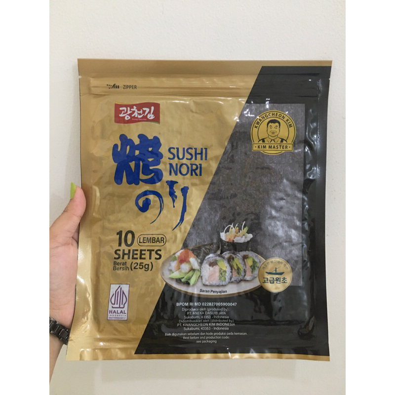 Jual Kwang Cheon Kim Sushi Nori Kim Master Rumput Laut Sushi Roll ...