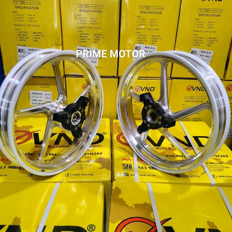 Jual VELG AK55 VND NMAX New 160/185-17 Original VND RING 14 185/215-14 FREE BAUT TUBLES | Shopee ...