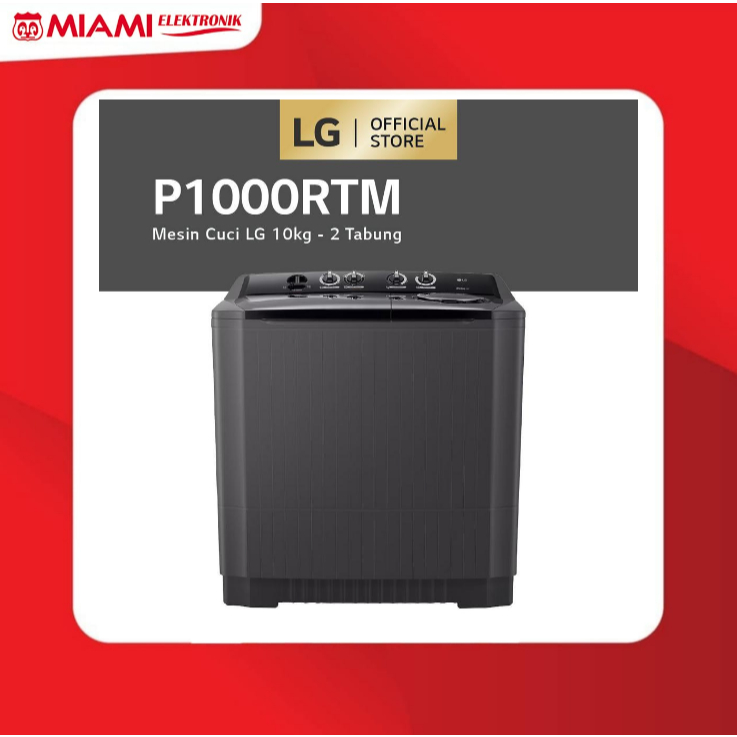 Jual LG P1000RTM MESIN CUCI WASHING MACHINE 10KG, 2 Tabung Top Loading ...