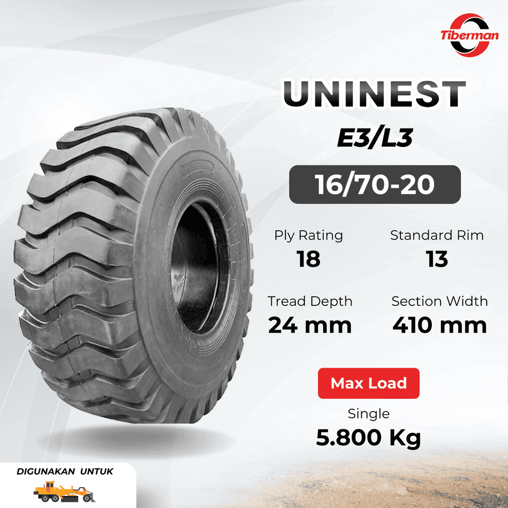Jual Ban Loader/Grader Uninest 16/70-20 18PR E3/L3 | Shopee Indonesia