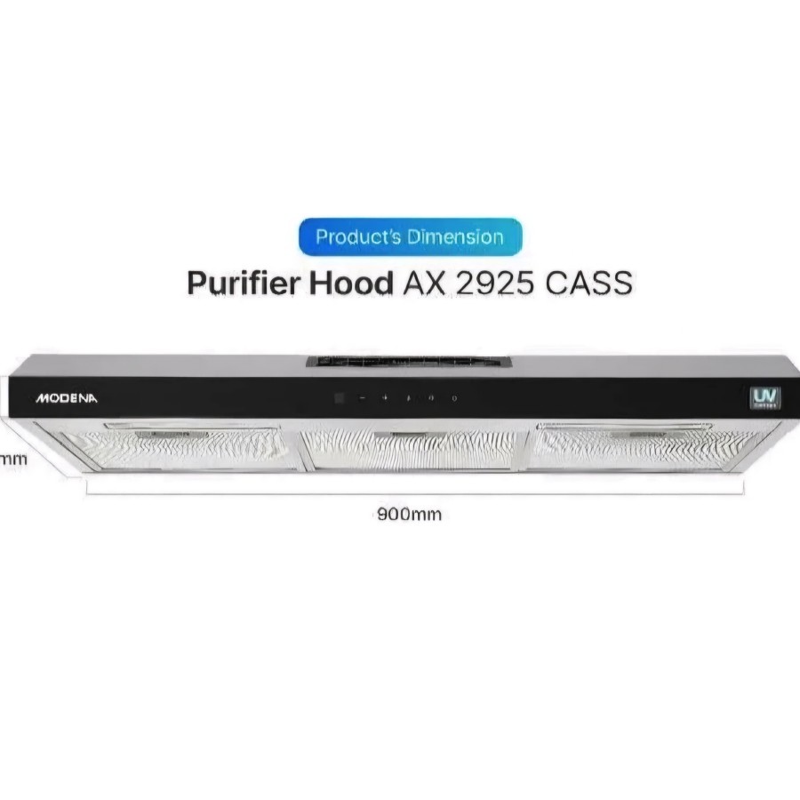 Jual Modena Alat Penyedot Penghisap Asap Dapur AX2925CASS Cooker Hood ...