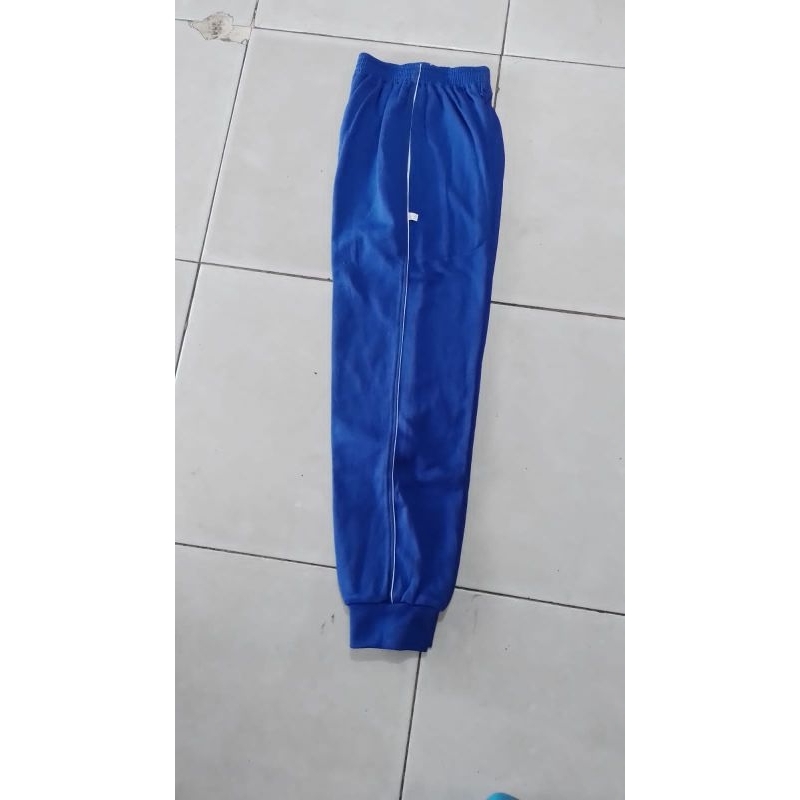 Jual Training Premium warna biru muda lis putih unisex | Shopee Indonesia