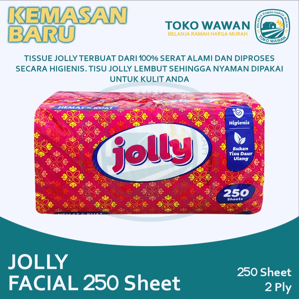 Jual Tissue Jolly Facial 250 Sheet 2 Ply / Tisu Wajah 250s Murah ...