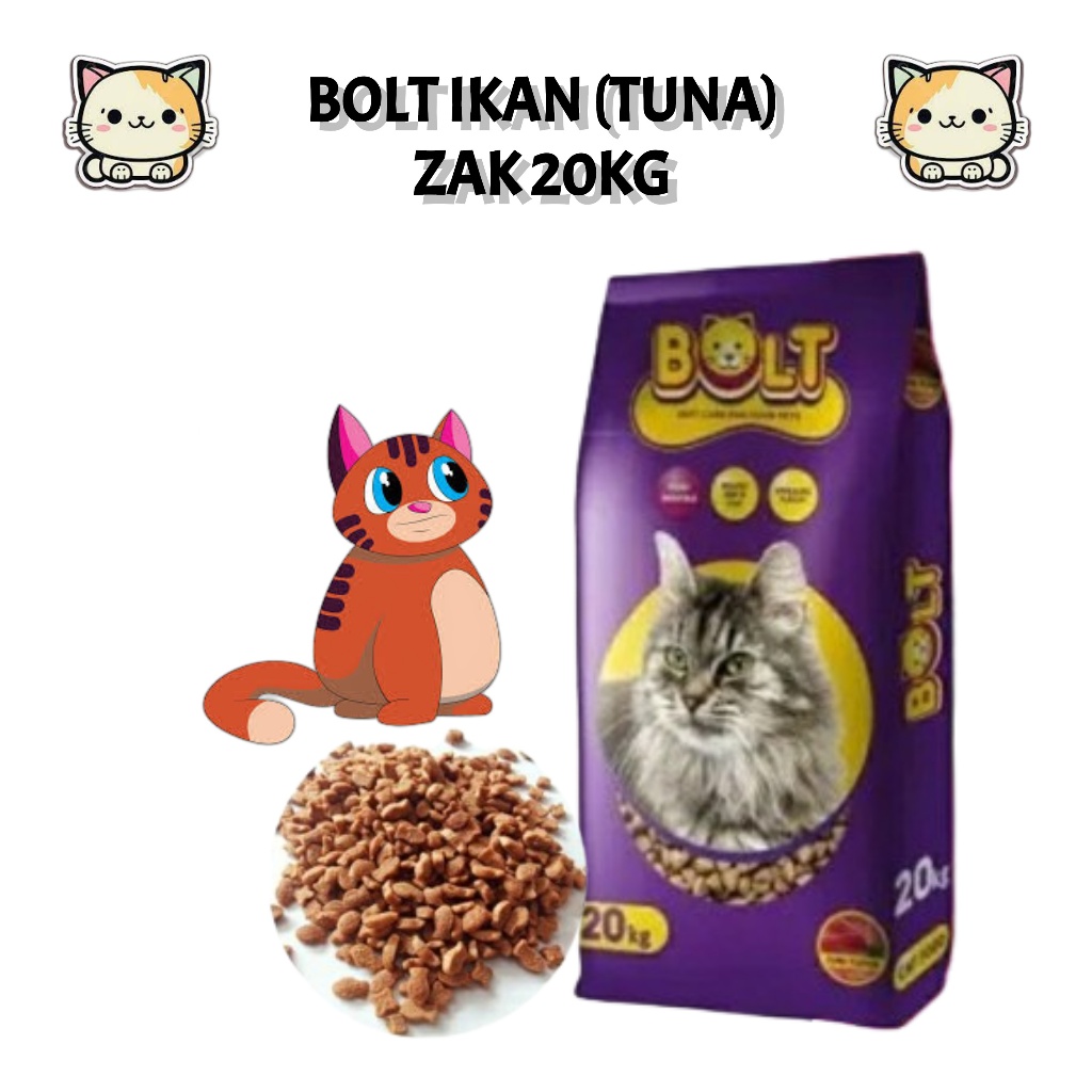 Jual Bolt Tuna Kibble Ikan 20kg 20 kg Pakan Makanan Kucing Dewasa Cat ...