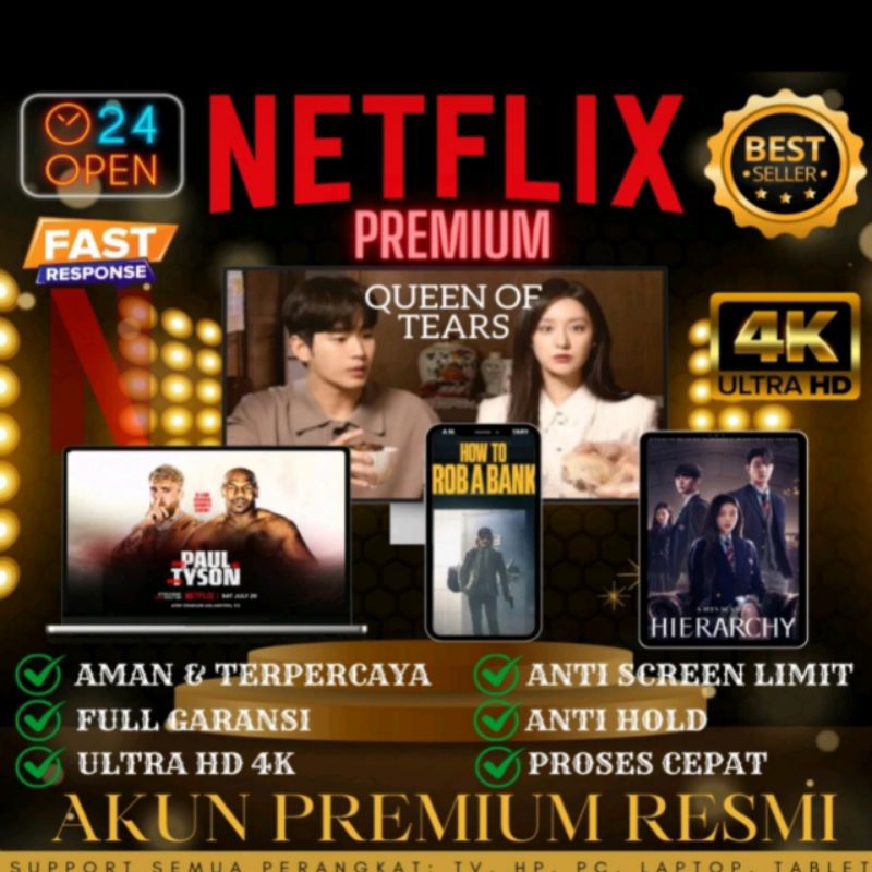 Jual NETFLIXXXX PREMIUM UHD 4K ANTI SCREEN LIMIT, NO VPN | Shopee Indonesia