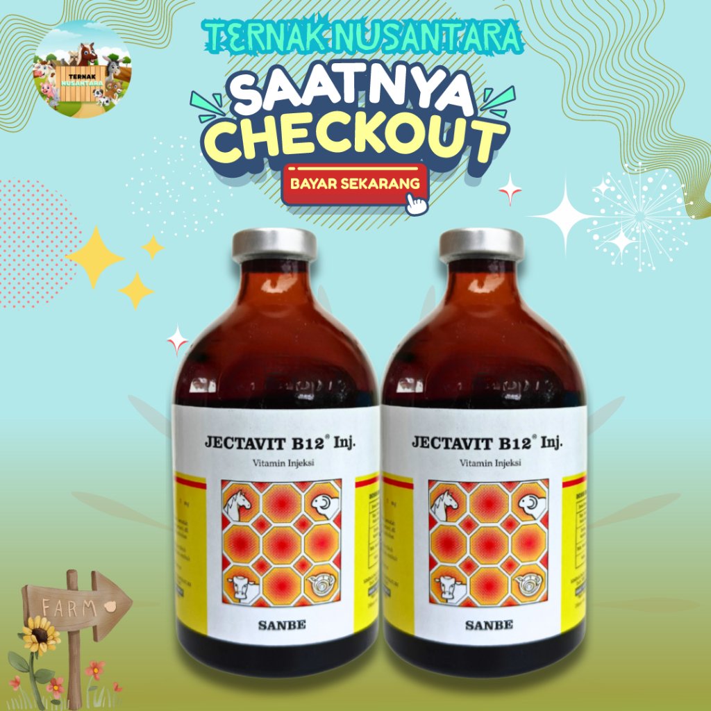 Jual JECTAVIT B12 100 ml Sanbe - Vitamin B12 Semua Jenis Hewan Sapi ...