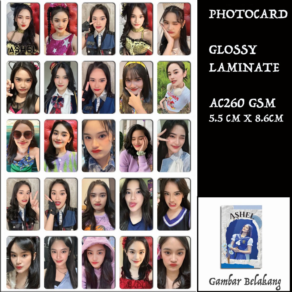 Jual [2 Sisi ] Photocard JKT48 Marsha Selca Isi 25 Pcs | Shopee Indonesia