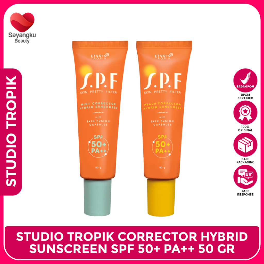 Jual STUDIO TROPIK Corrector Hybrid Sunscreen SPF 50+ PA++ 50g | Shopee ...