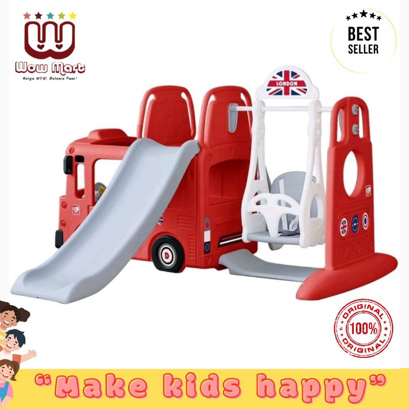 Jual YAYA ORIGINAL LONDON BUS SLIDE 4IN1 PEROSOTAN BUS TAYO EEX 200090 MERAH riil bahan kualitas ...