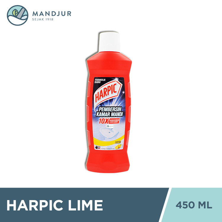 Jual Harpic Lime Botol 450 ML - Pembersih Kamar Mandi Efektif Membunuh ...