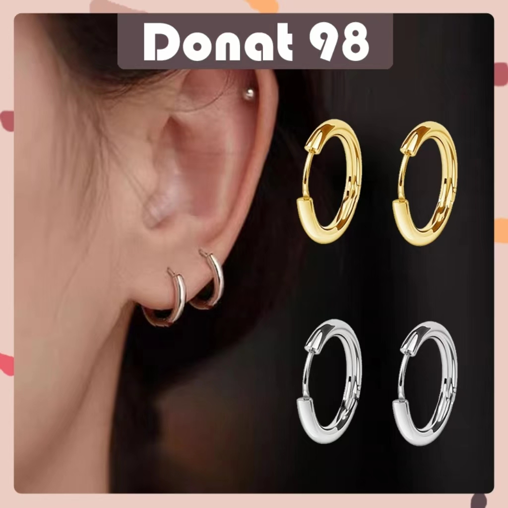 Jual Donat - Anting Tindik Bulat Anting Wanita Gaya Hoop Set Earrings ...