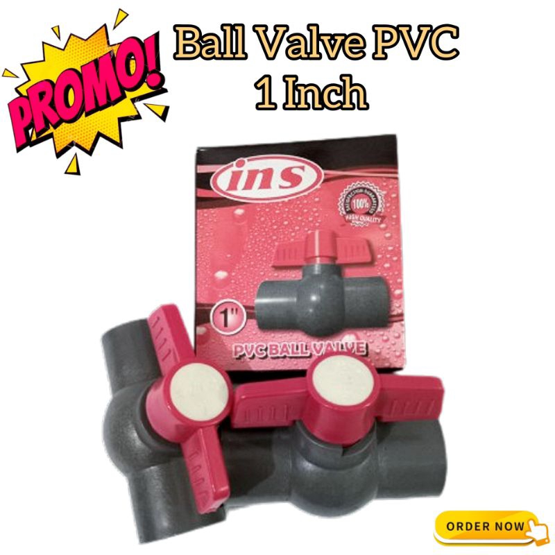 Jual Ball valve Pvc 1 inchi /stop kran plastik 1"/kran air pvc plastik ...