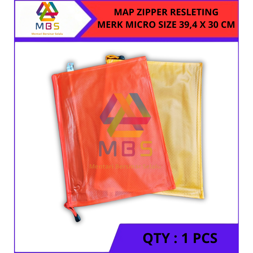 Jual MAP ZIPPER DOFF TRANSPARAN MERK MICRO SIZE 39,4 X 30 CM MAP ...
