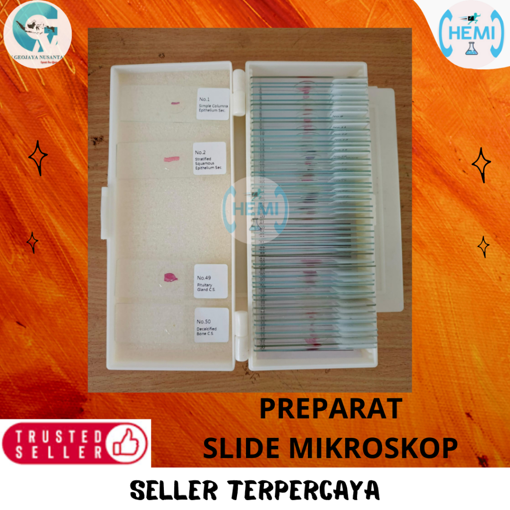Jual Ready Stok Preparat Slide 50 Histology Mikroskop, Histologi Slide ...