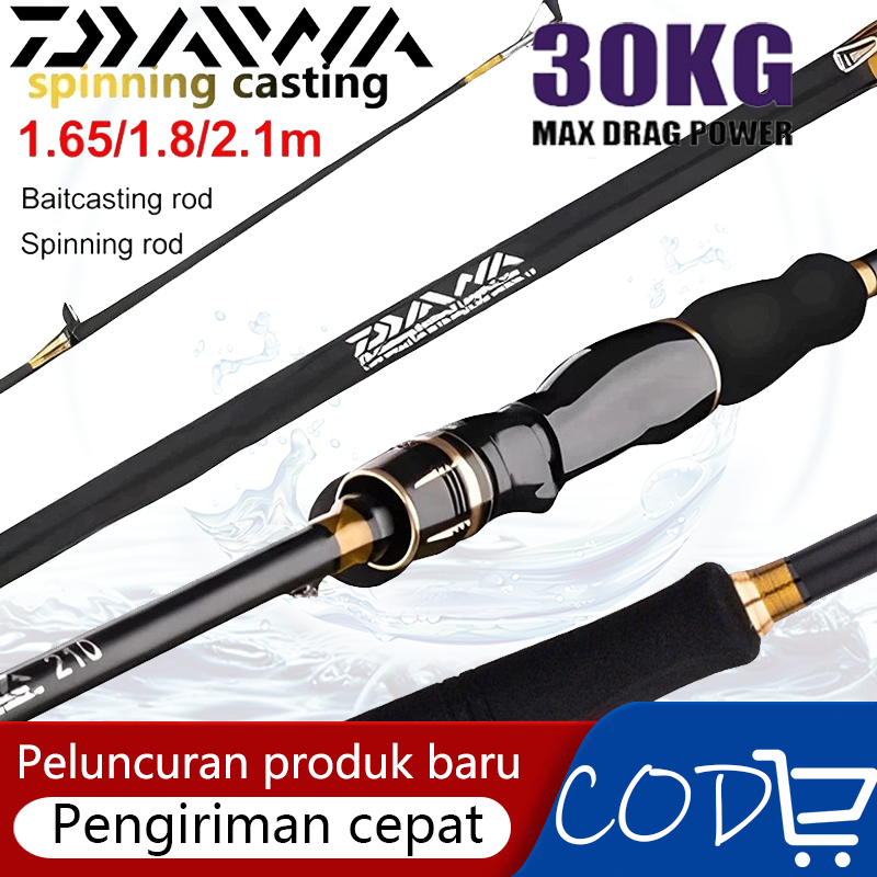 Jual DAIWA Tongkat pancing asli 1.65M/2.7M Joran pancing Casting Rod Joran Baitcasting Portabel ...