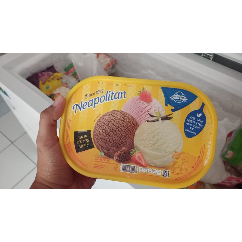Jual Es Krim Campina Ice Cream Campina 3 Rasa 700ml | Shopee Indonesia