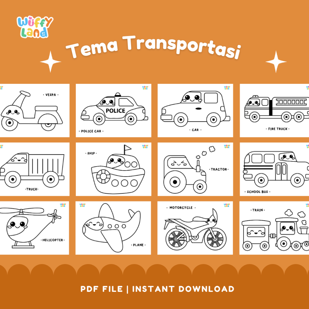 Jual WUFFYLAND PDF Printable Lembar Mewarnai PDF Lembar Kerja Anak Paud ...