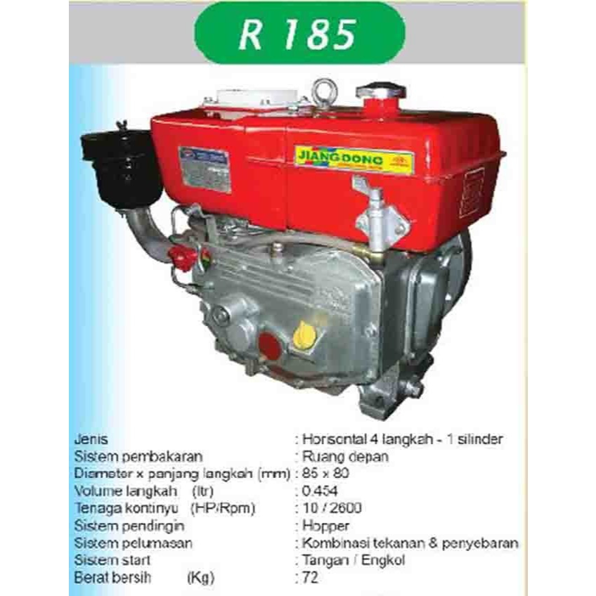 Jual R 185 | ZH 185 JD MESIN DIESEL JIANG DONG | Mesin penggerak 8PK | Diesel Jiangdong ZH185 JD ...