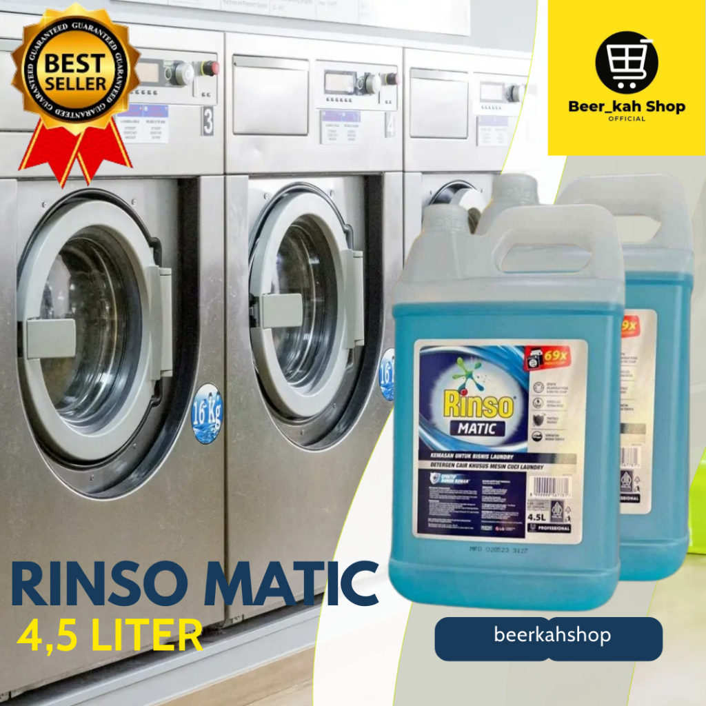 Jual RInso Matic Profesional Detergent Laundry Kiloan Cair 4,5 L ...