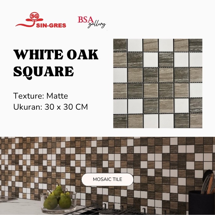 Jual KERAMIK MOSAIC DINDING COLOUR / MOZAIK COKELAT LANTAI BACKSPLASH ...