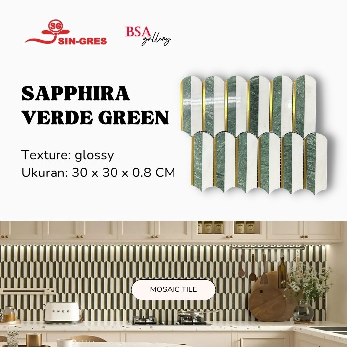 Jual MOSAIC TILE SINGRES / KERAMIK BACKSPLASH DAPUR / KERAMIK MOZAIK ...