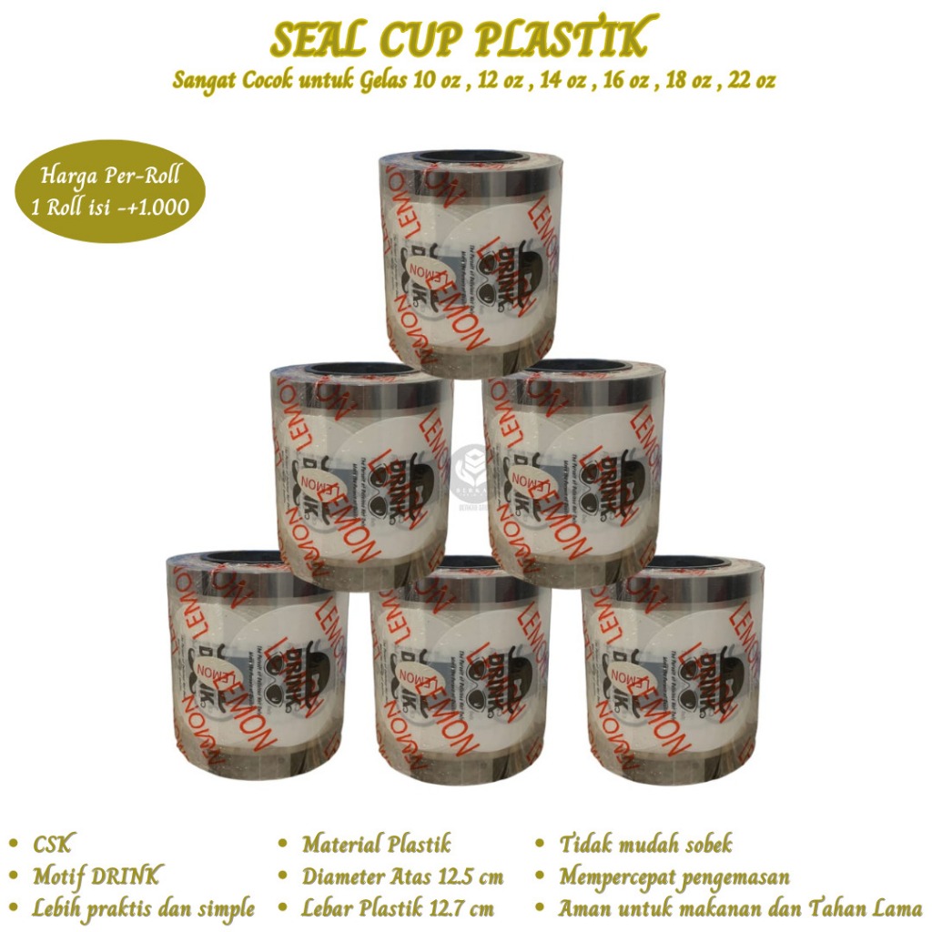 Jual Platik Cup Sealer Motif Lid Sealer Cup Seal Isi 1000 Buah (CSK ...