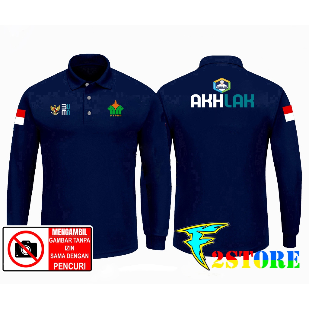 Jual Baju Kaos Kerah Model Tshirts Kerah BUMN - PTPN4 AKHLAK logo Dada ...