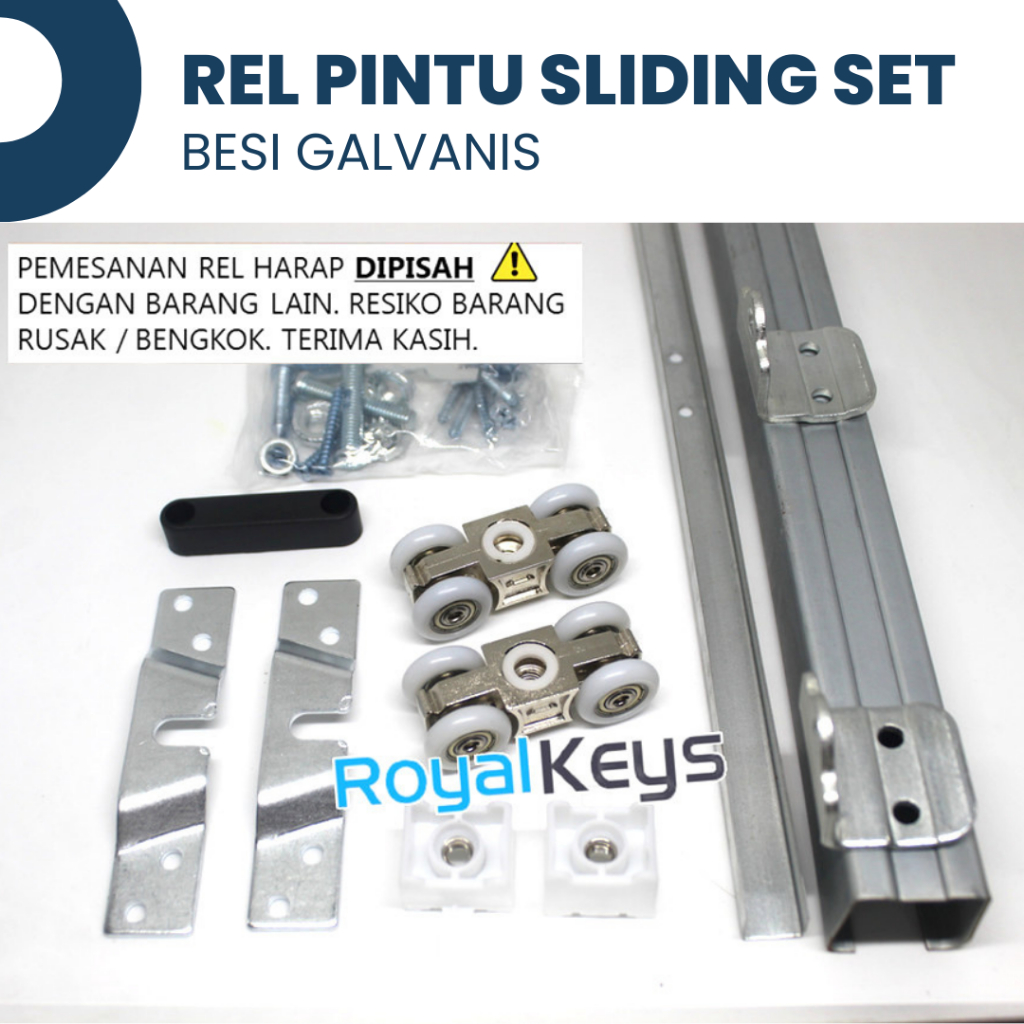 Jual Rel Pintu Geser Sliding Sleding Roda Gantung 2.4 Meter 240 cm J5 ...
