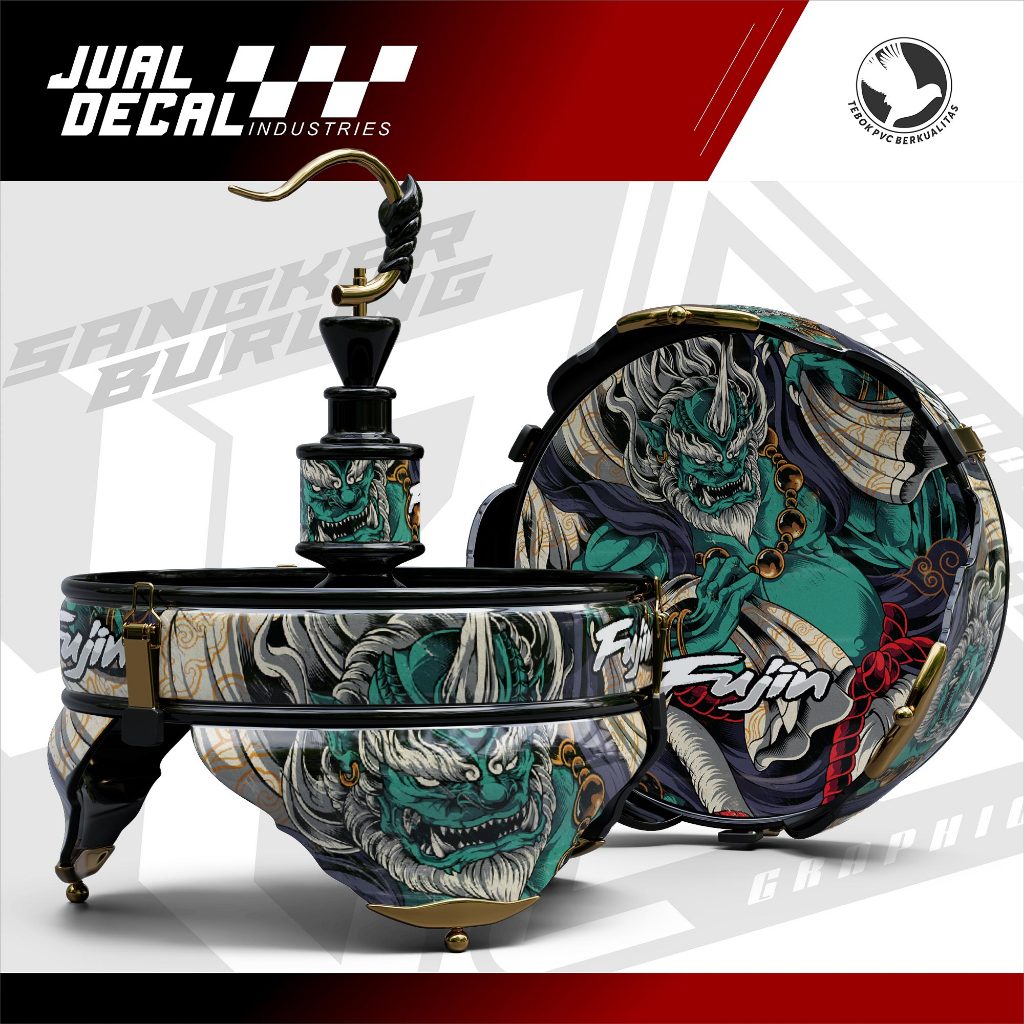 Jual Stiker Tebok Lovebird Pleci Helopet FUJIN Samurai 02 Variasi Decal ...