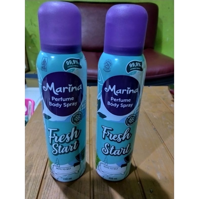 Jual Marina parfum body spray fresh start 150ml | Shopee Indonesia