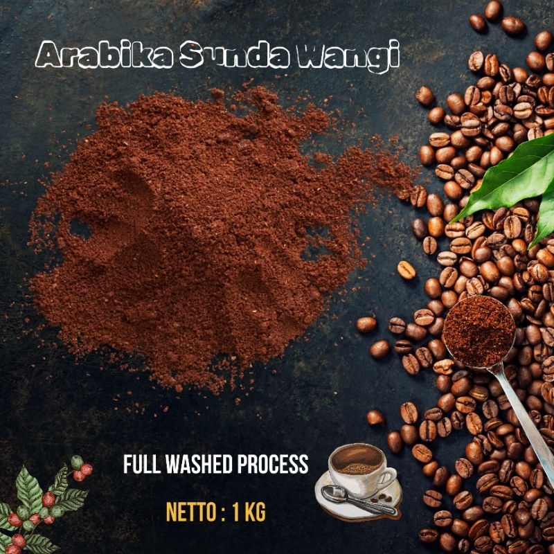 Jual Kopi Bubuk Arabika Sunda Wangi Full Washed 1Kg | Shopee Indonesia