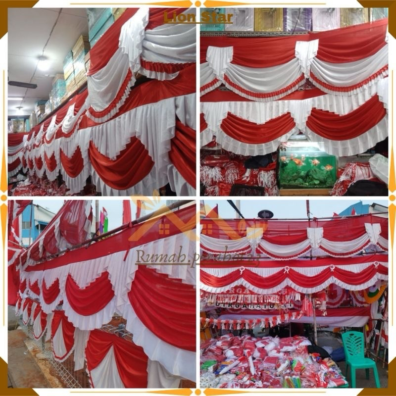 Jual Bendera Background / Backdrop Merah Putih Polos Garuda 5 - 10 ...