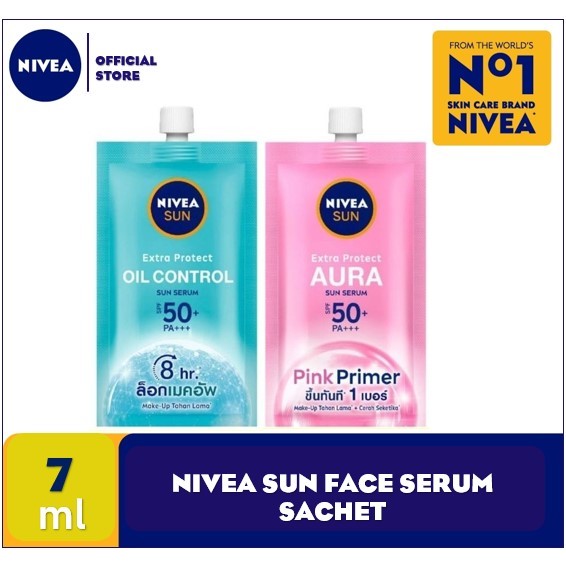 Jual Nivea Sunscreen Serum Sachet Instan Aura & Oil Control SPF50+ PA ...